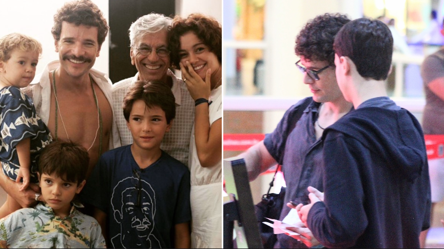 Daniel de Oliveira é flagrado ao lado dos 3 filhos: o mais velho, aos 15 anos, já está da altura ...