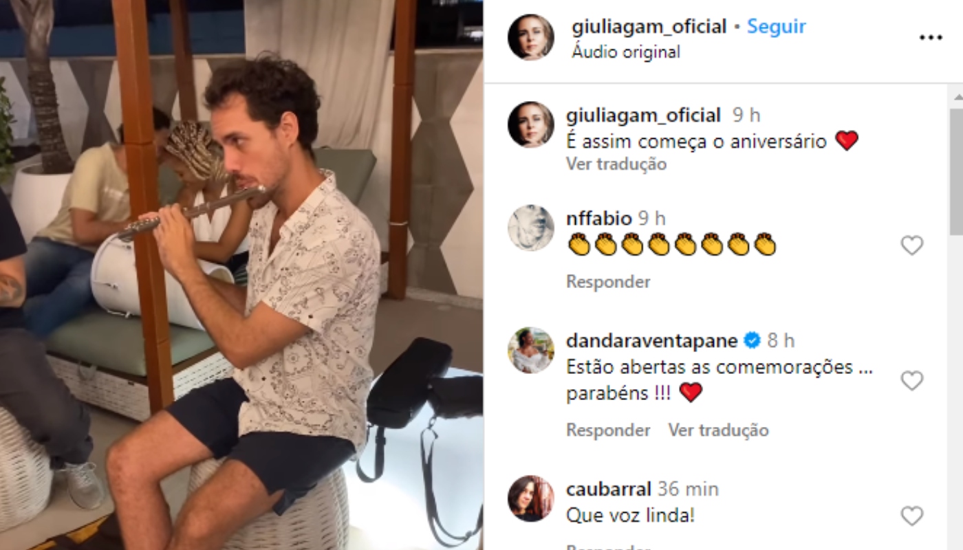 Giulia completa 57 anos e ganha show do filho: Theo Bial é herdeiro ...
